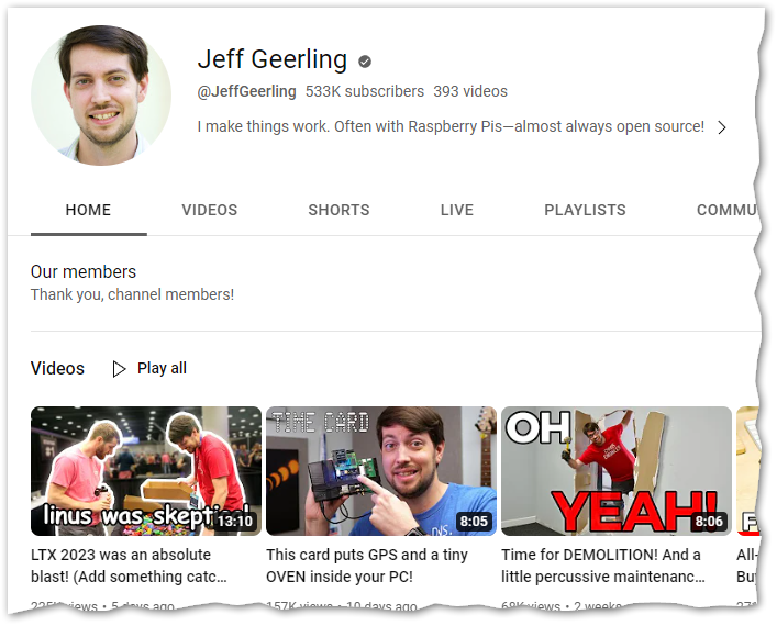 @JeffGeerling – ReadMyDamnBlog 2023